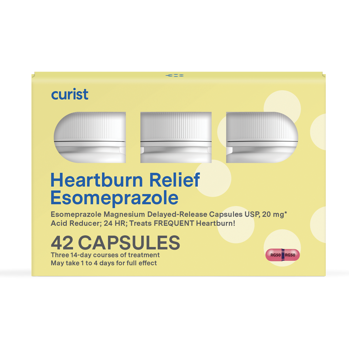 Curist Heartburn Relief 42 ct | 20 mg Delayed-Release Capsules